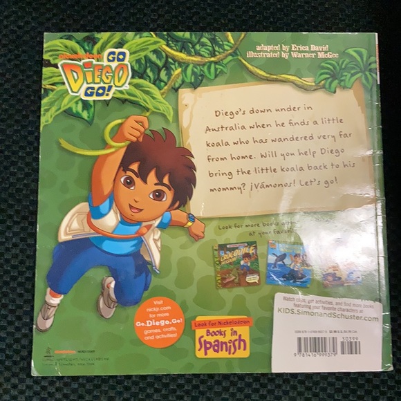 Nickelodeon | Other | Go Diego Go Run Run Koala Kids Book | Poshmark
